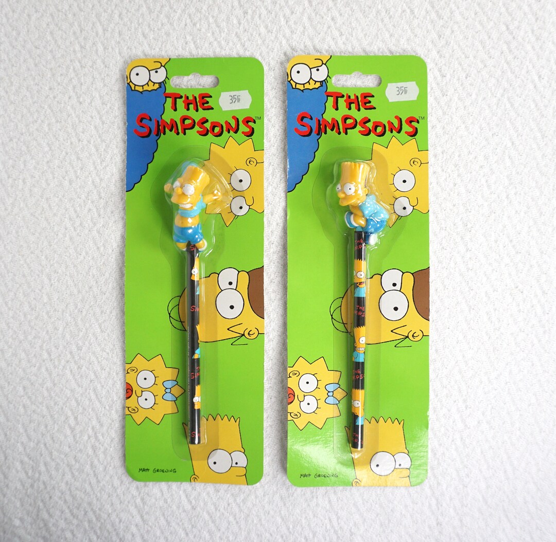 Bart Simpson Pencils, 1997 UK - Etsy
