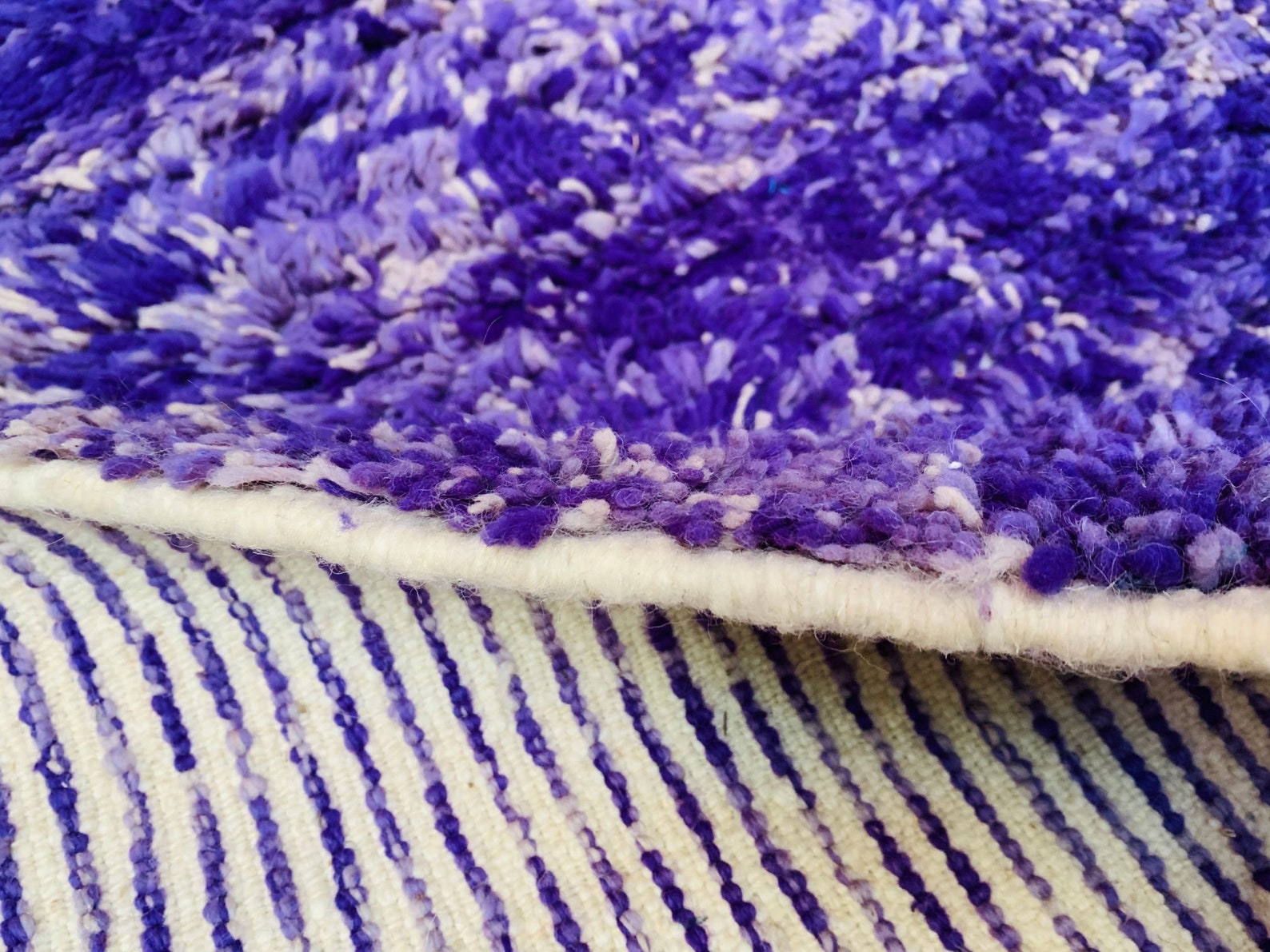 Purple moroccan rug 6x10 Original beni ourain rug Morocco | Etsy