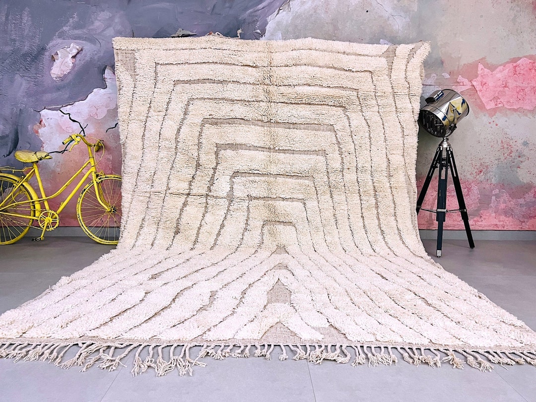 Marokkanischer Berber Teppich Beni Ourain Teppich Wollteppich ...