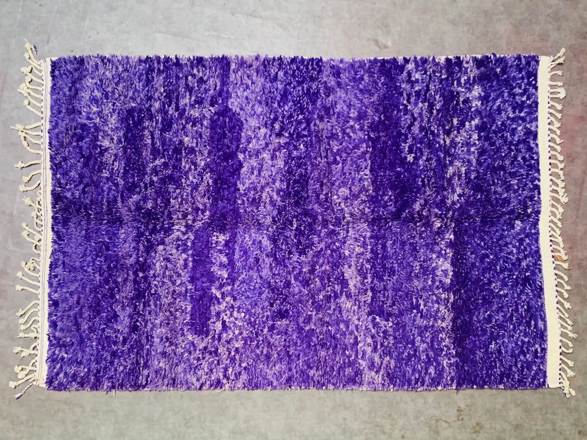 Purple moroccan rug 6x10 Original beni ourain rug Morocco | Etsy