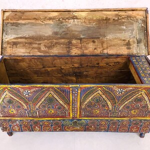 Moroccan Wood Trunk Dark - Handcrafted Moroccan Chest - Berber Wooden ...