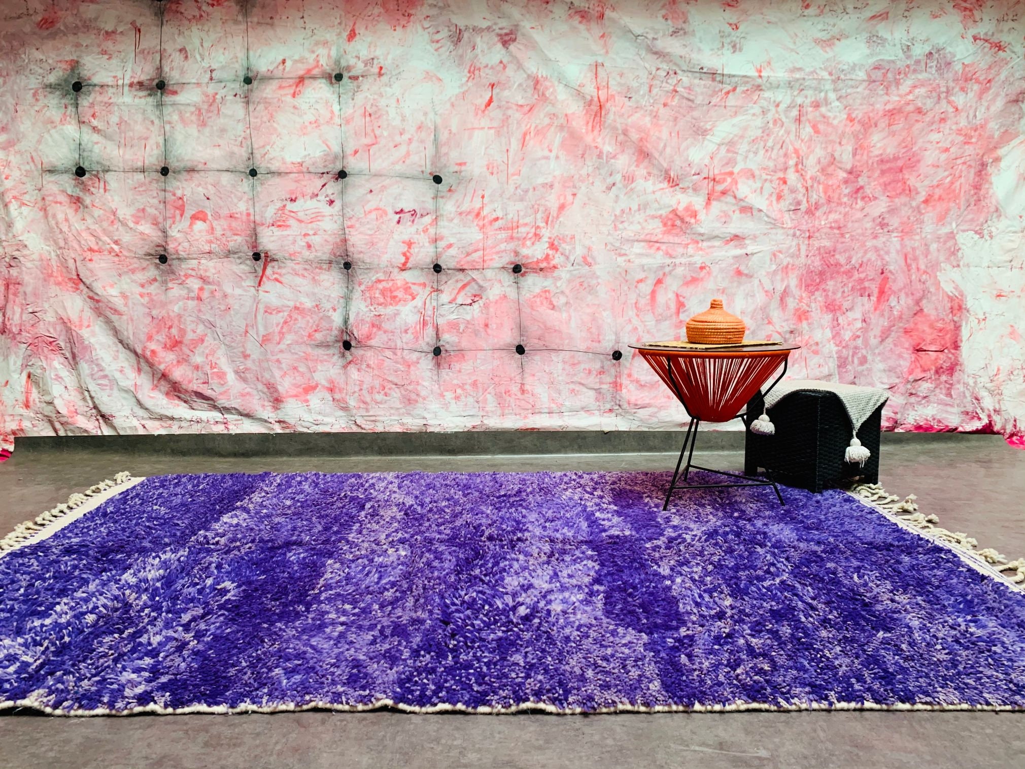 Purple moroccan rug 6x10 Original beni ourain rug Morocco | Etsy