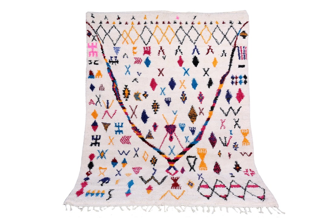 CUSTOM Morocco Berber Rug New Berber Design Hand-knotted Moroccan Wool ...