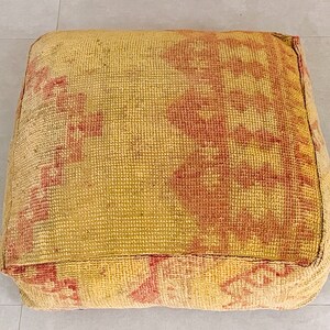 Pouf Moroccan Kilim Pouf, Moroccan Ottoman Pouf, Moroccan Pouffe ...