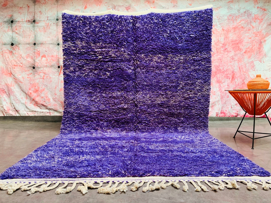Purple Moroccan Rug 6x10 Original Beni Ourain Rug Morocco Handmade ...