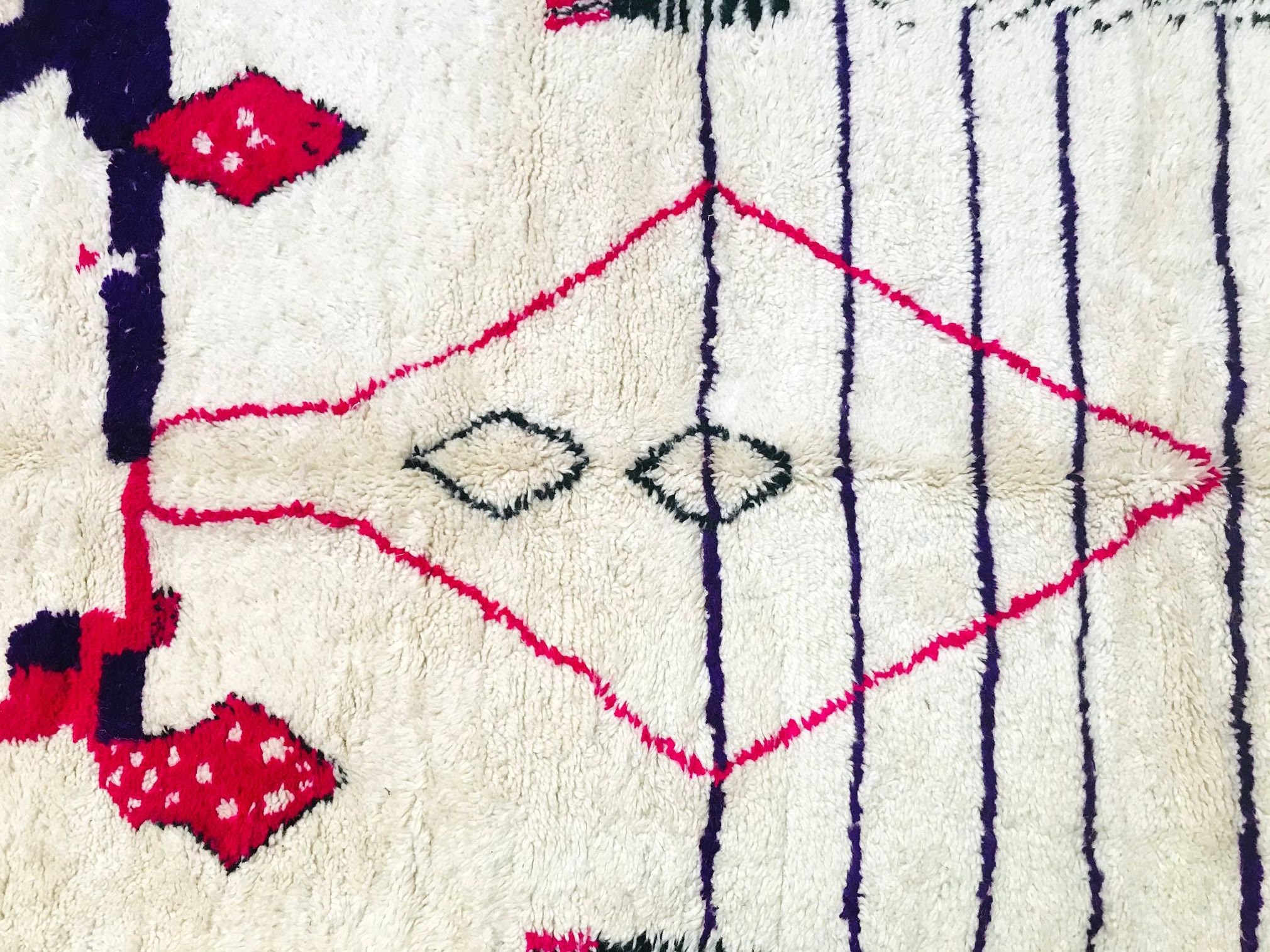 Authentic berber Morocco rug 5x8 Wool beni ourain hand | Etsy