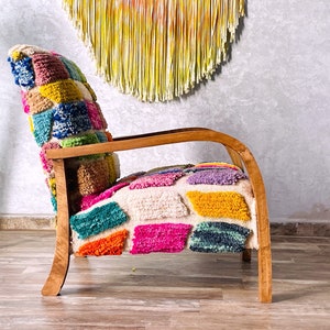 Custom Moroccan Lounge Chair - Custom Handcrafted Moroccan Colors - Mid ...