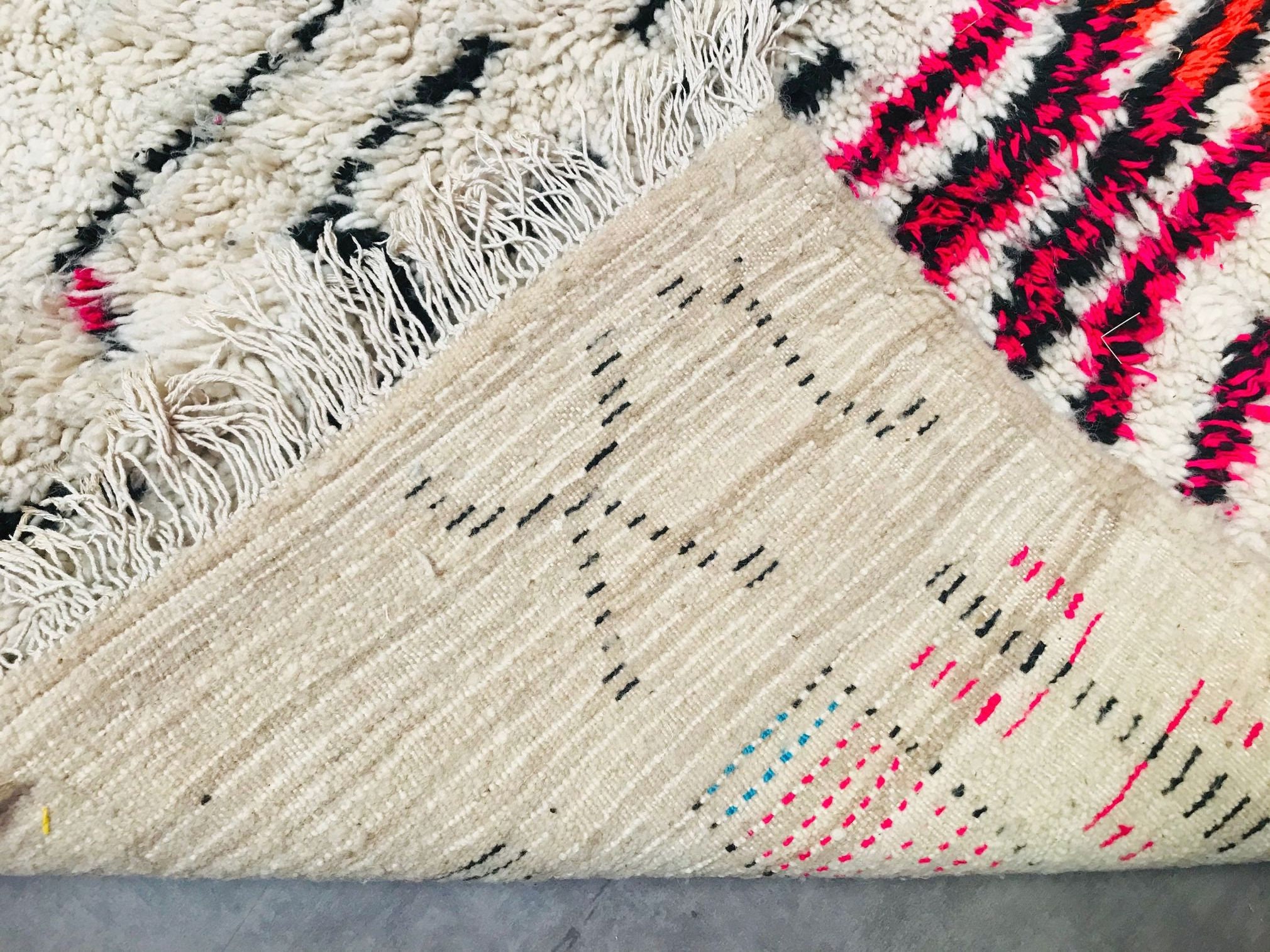 Authentic berber Morocco rug 4x6 Wool beni ourain hand | Etsy