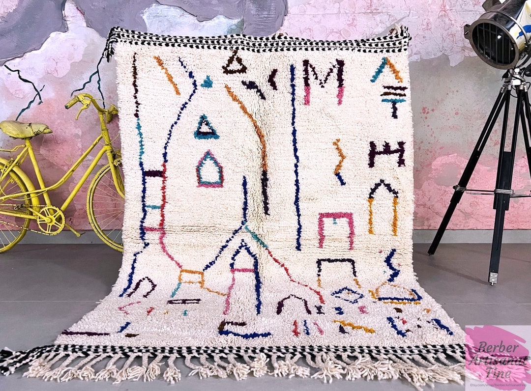 Authentic Beni Ourain Rug Moroccan Rug 4x6 Ft Custom Rug Handmade Rug ...