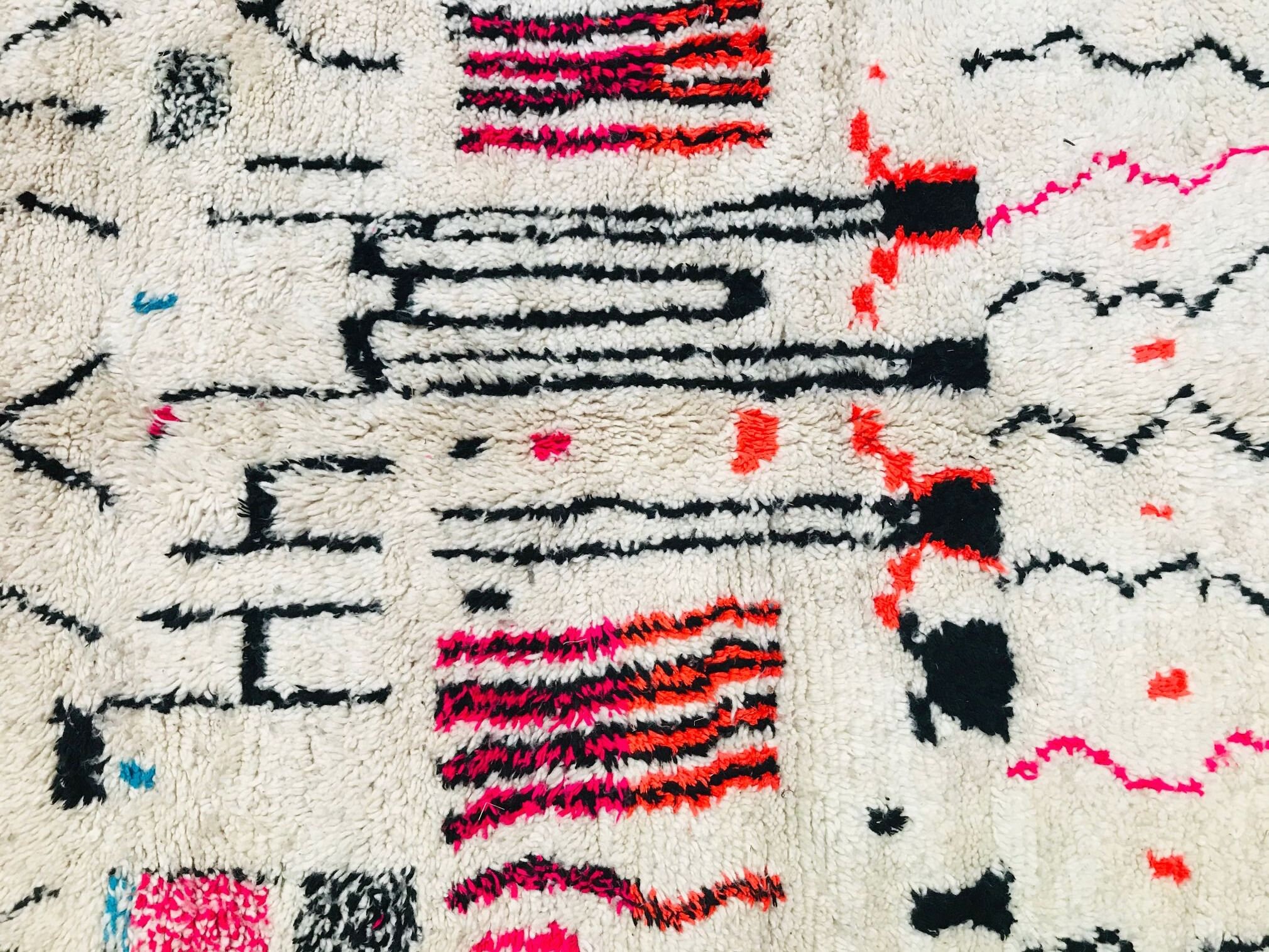 Authentic berber Morocco rug 4x6 Wool beni ourain hand | Etsy