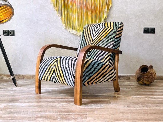 Elegant Walnut Lounge Chair Cozy Sherpa Accent Chair for Living Room Workspace Customized High end Present. Etsy