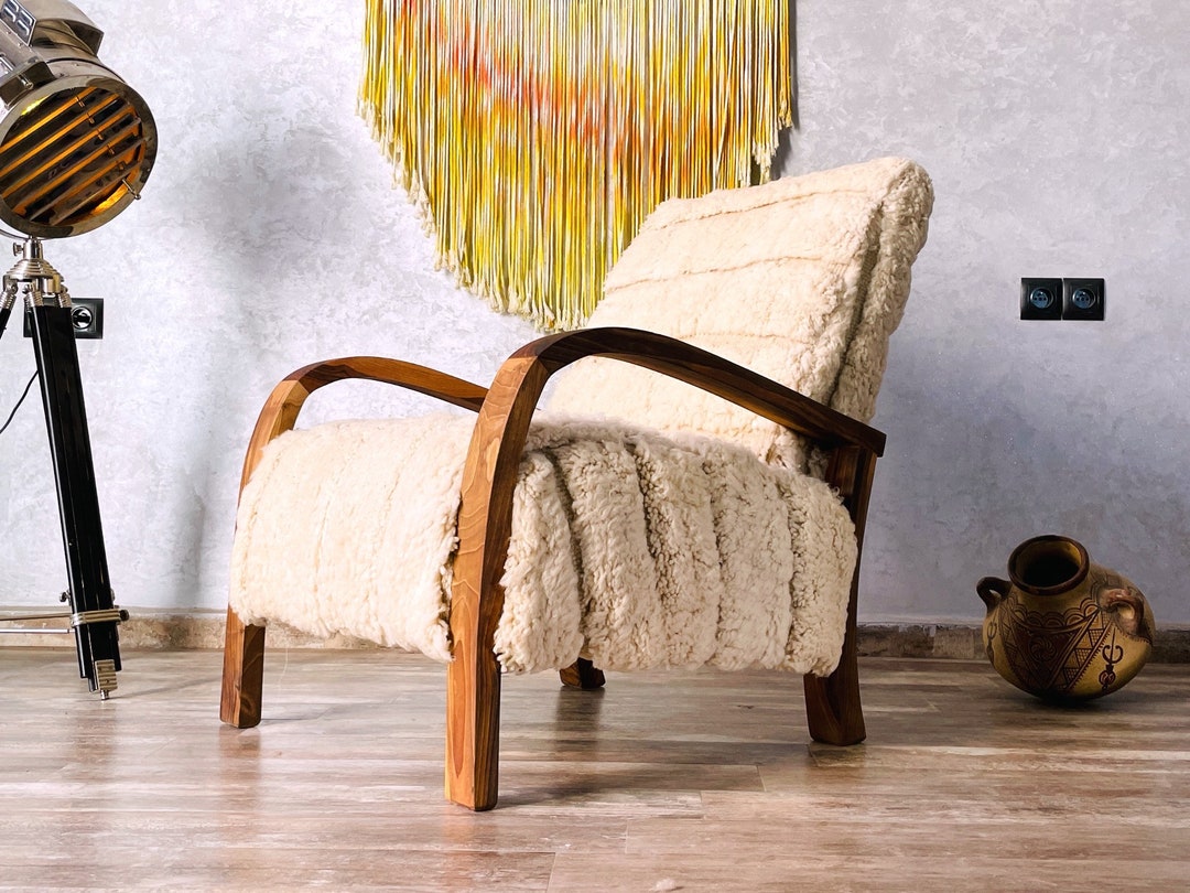 Moroccan Rocking Chair From the Mid-century Handcrafted Wooden Accent ...