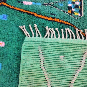 Unique Beni Ourain Rug - New Berber Design Hand-knotted Moroccan Wool ...