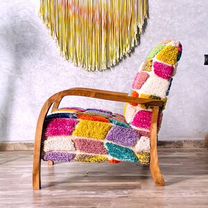 Custom Moroccan Lounge Chair - Custom Handcrafted Moroccan Colors - Mid ...