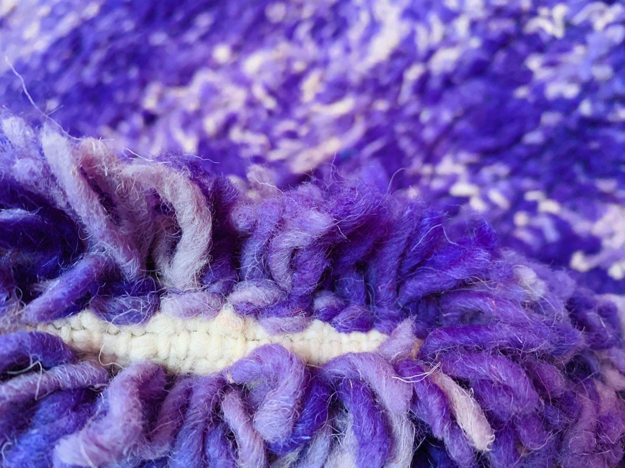 Purple moroccan rug 6x10 Original beni ourain rug Morocco | Etsy