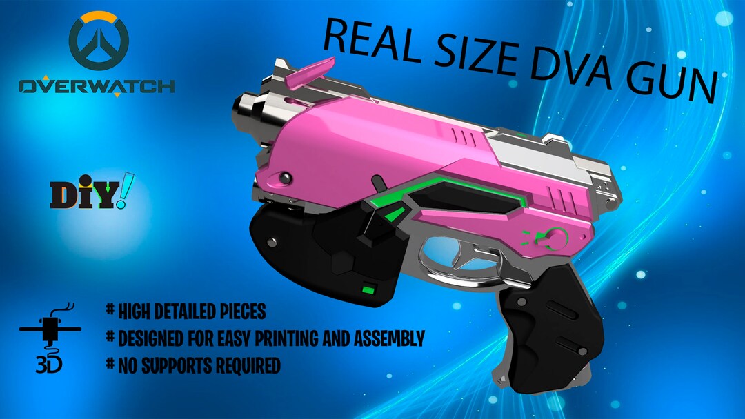 DIY Overwatch Real Size DVA Gun HQ Printable - Etsy