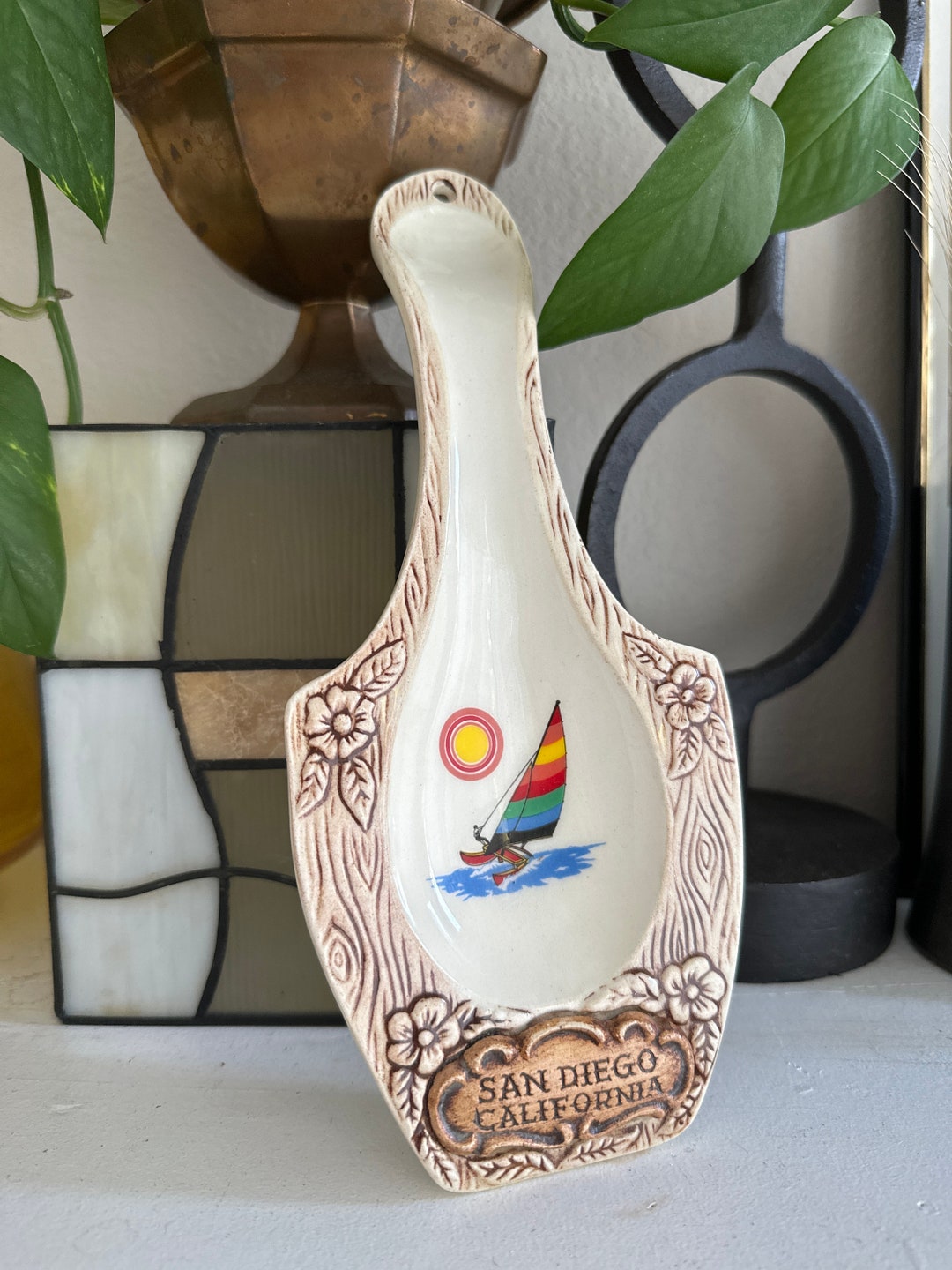 Vintage Treasure Craft Spoon Rest - Etsy