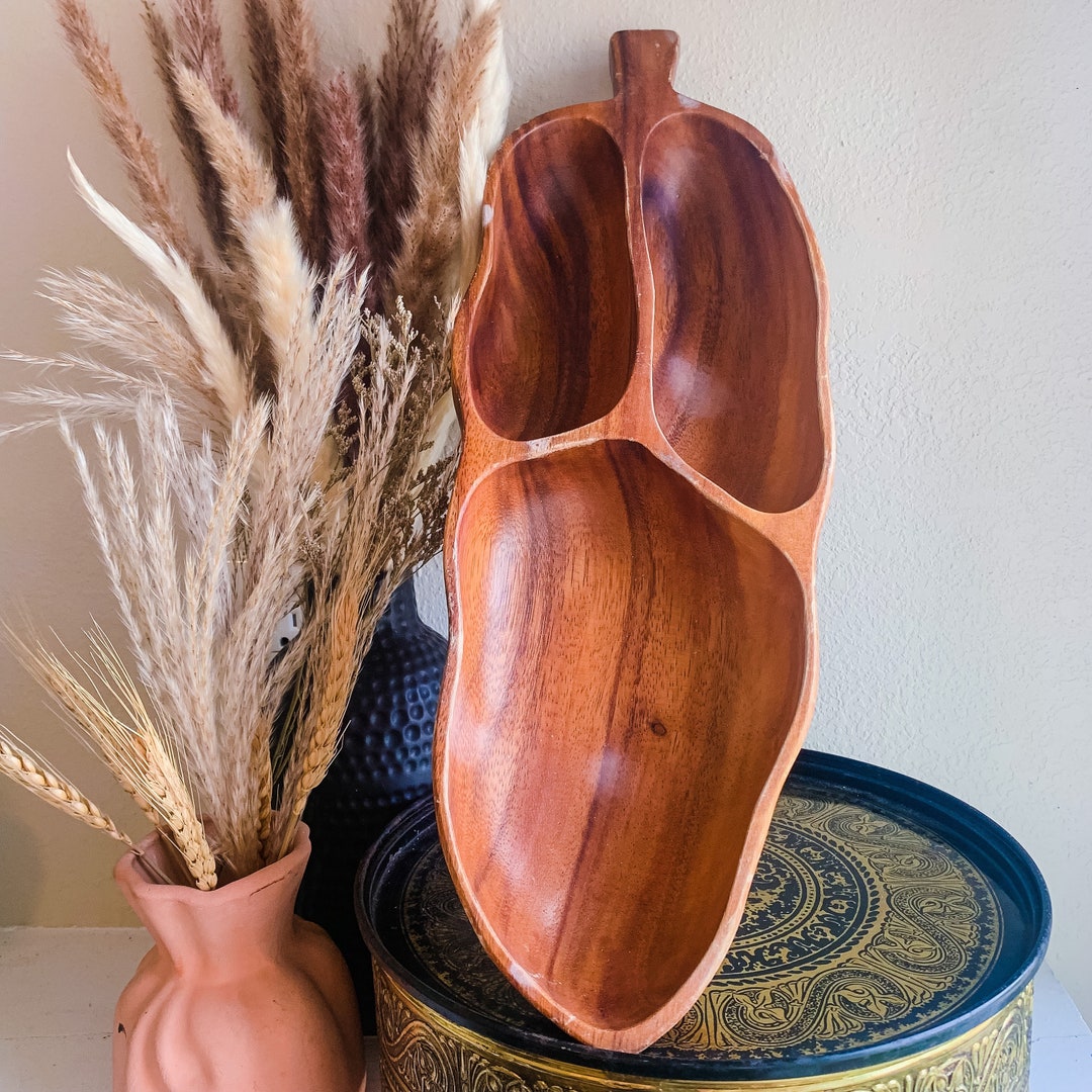 Vintage MCM Large Monkey Pod Serving Tray - Etsy