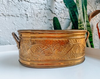 Small Brass Planter | Etsy