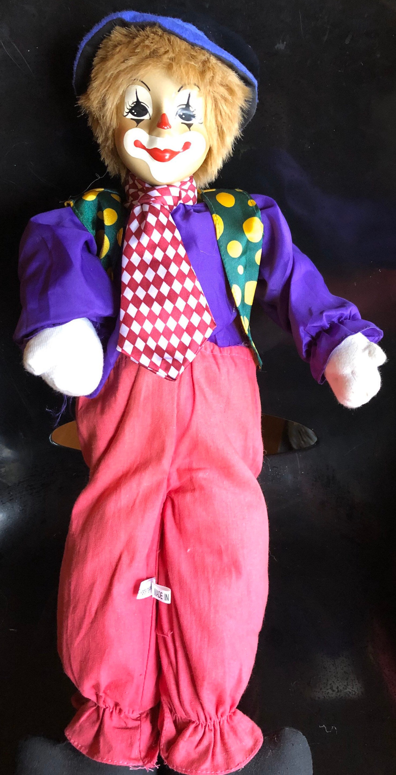 Vintage Porcelain Clown Doll Handmade & Painted Soft Body | Etsy