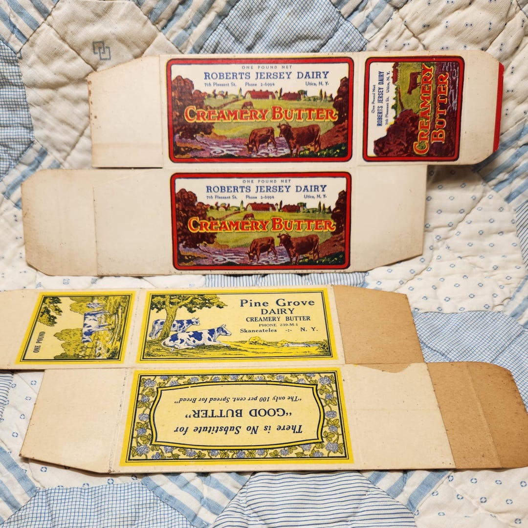 1 Lb. Butter Boxes 1930's Pkg of 2 Ephemera - Etsy