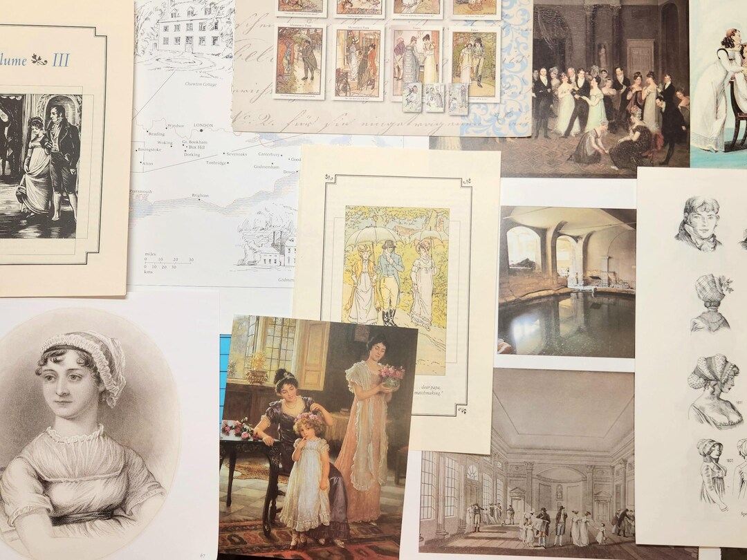 Jane Austen Ephemera Bundle | Book Pages, Fashion Plates, Paper Dolls ...