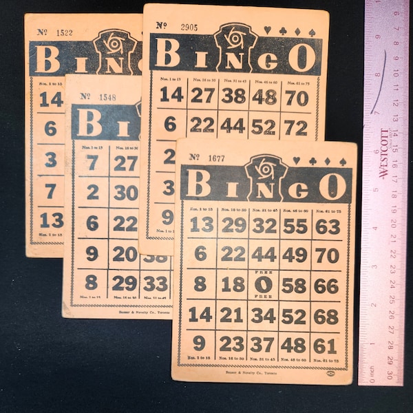 Vintage Bingo Cards - Etsy