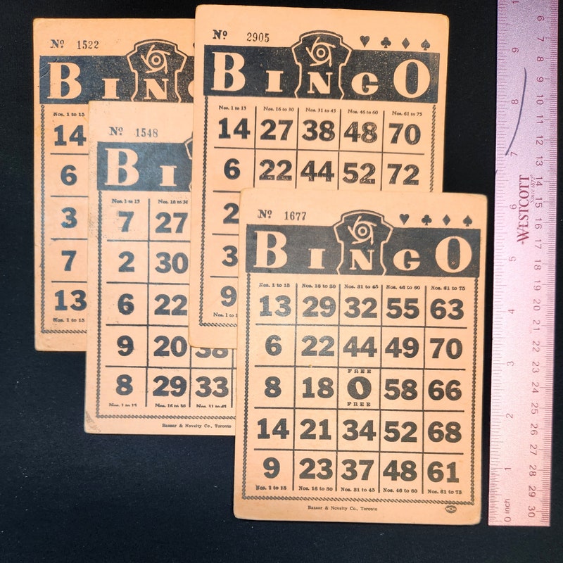Vintage Bingo Cards - Etsy