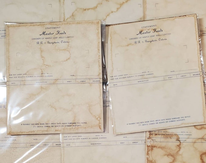 Vintage Invoices Circa 1960 Package of 10 Tea-dyed Invoices Junk ...