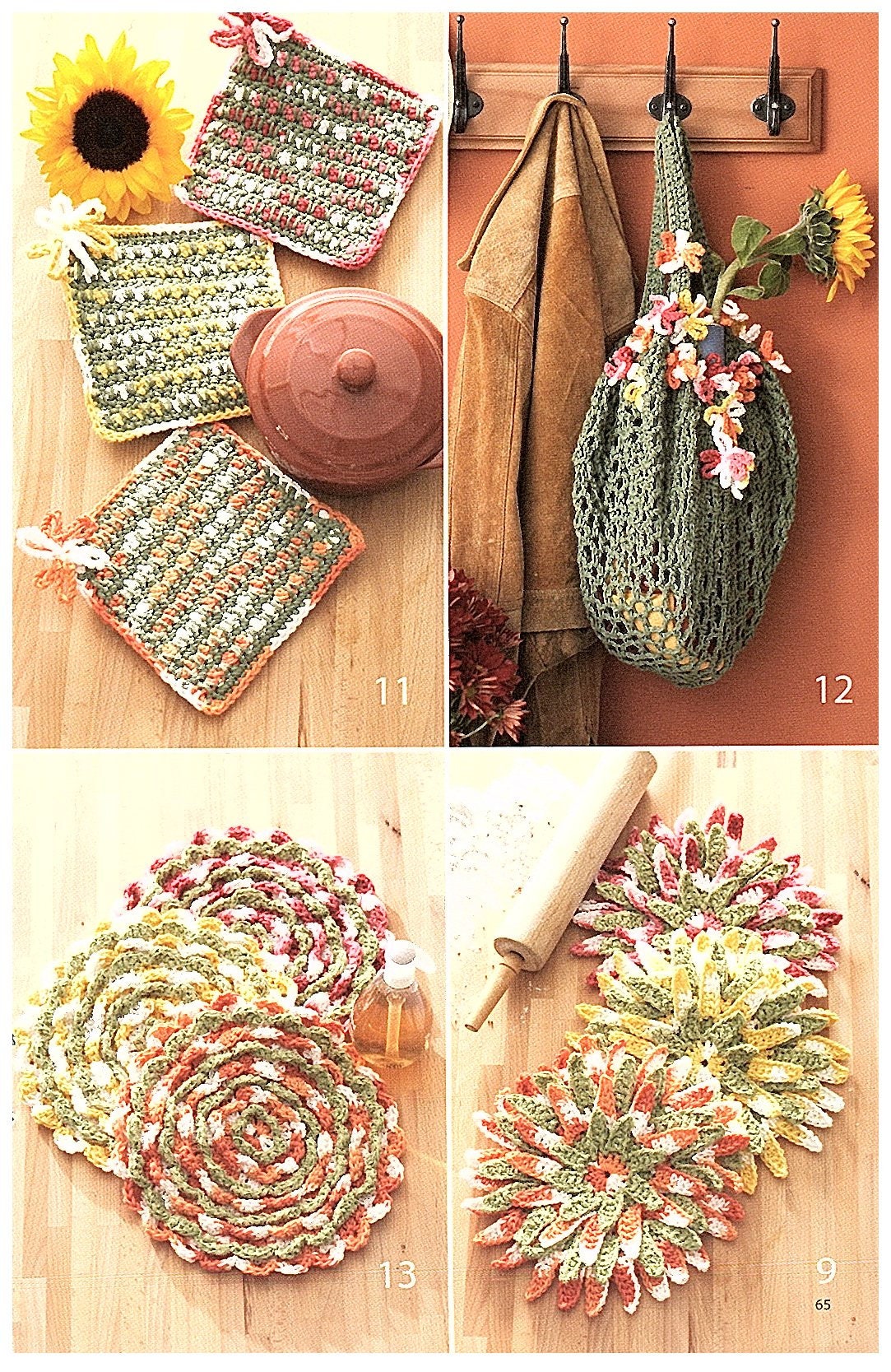 Crochet Pattern E-book, Easy, PDF Instant Digital Download, Dishcloth ...