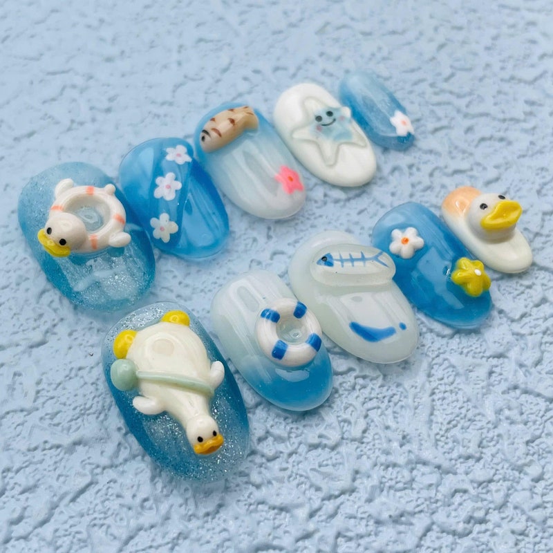 Duck Nails Summer - Etsy