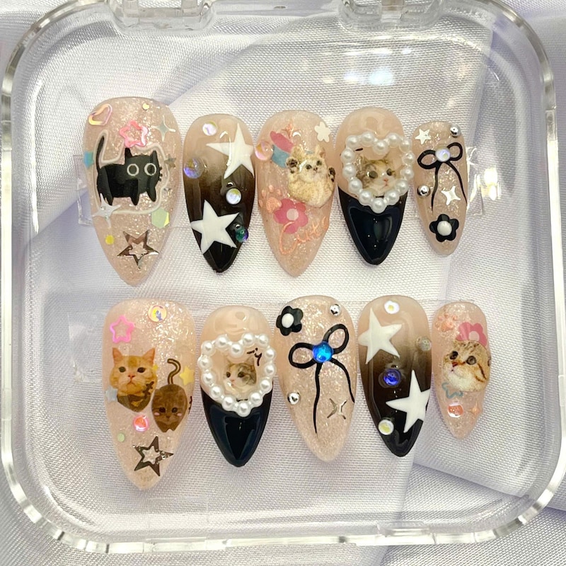 Cute Fake Nails - Etsy