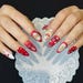Cute Rabbit & Mushroom Cat Eye Press on Nails - 3D Garden Handmade Nail ...