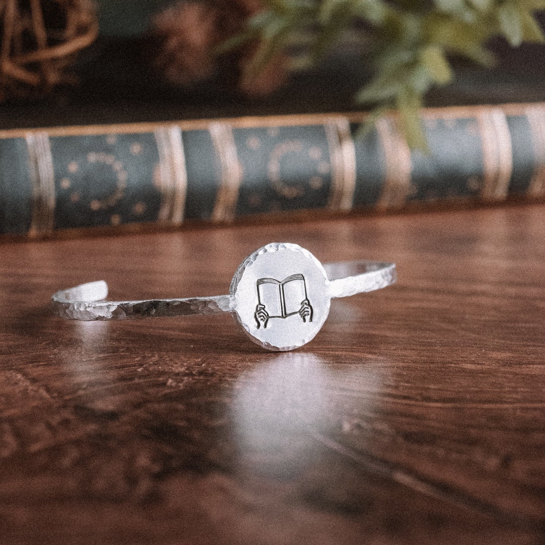 Open Book Bracelets for Women, Minimalist Gift for Her, Bookworm ...