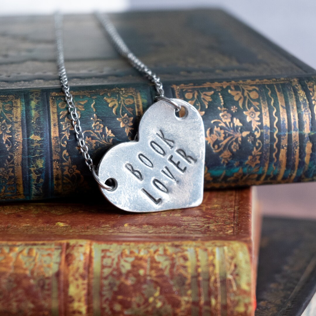Book Lover Necklace, Book Lover Jewelry, Book Gift for Book Lovers ...