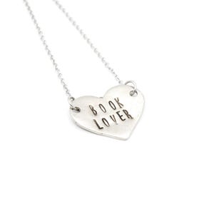 Book Lover Necklace, Book Lover Jewelry, Book Gift for Book Lovers ...