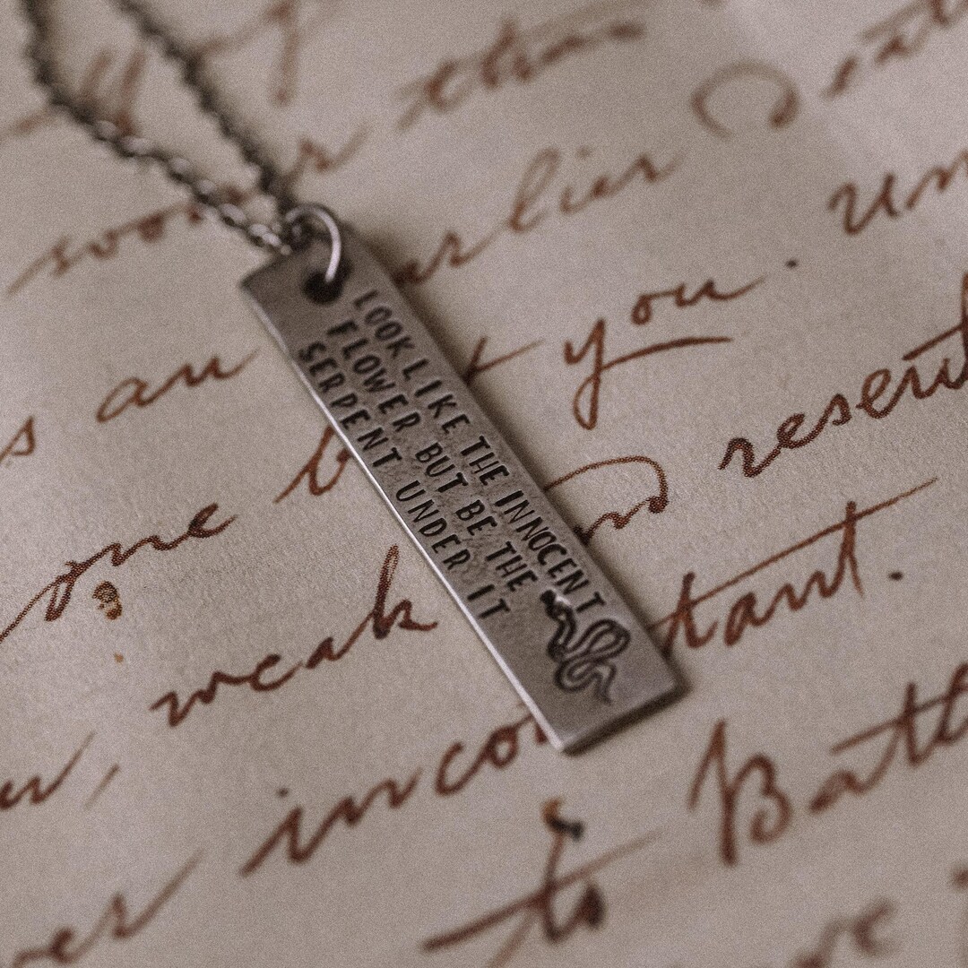 Serpent Necklace Pendant, Lady Macbeth Quote, Shakespeare Jewelry ...