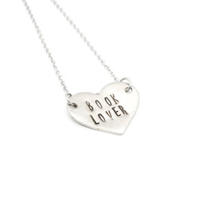 Book Lover Necklace, Book Lover Jewelry, Book Gift for Book Lovers ...