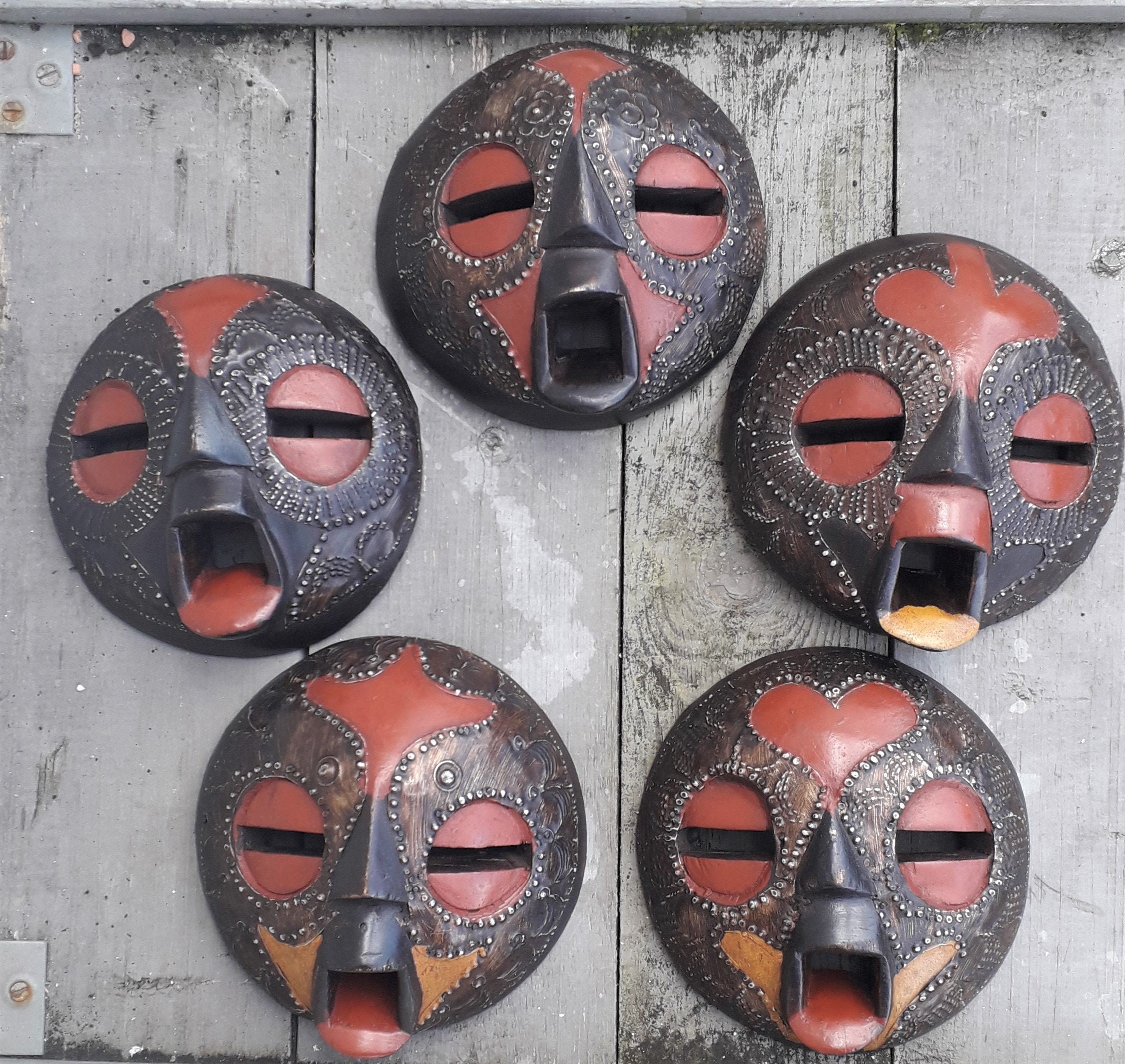 Colorful West African Masks