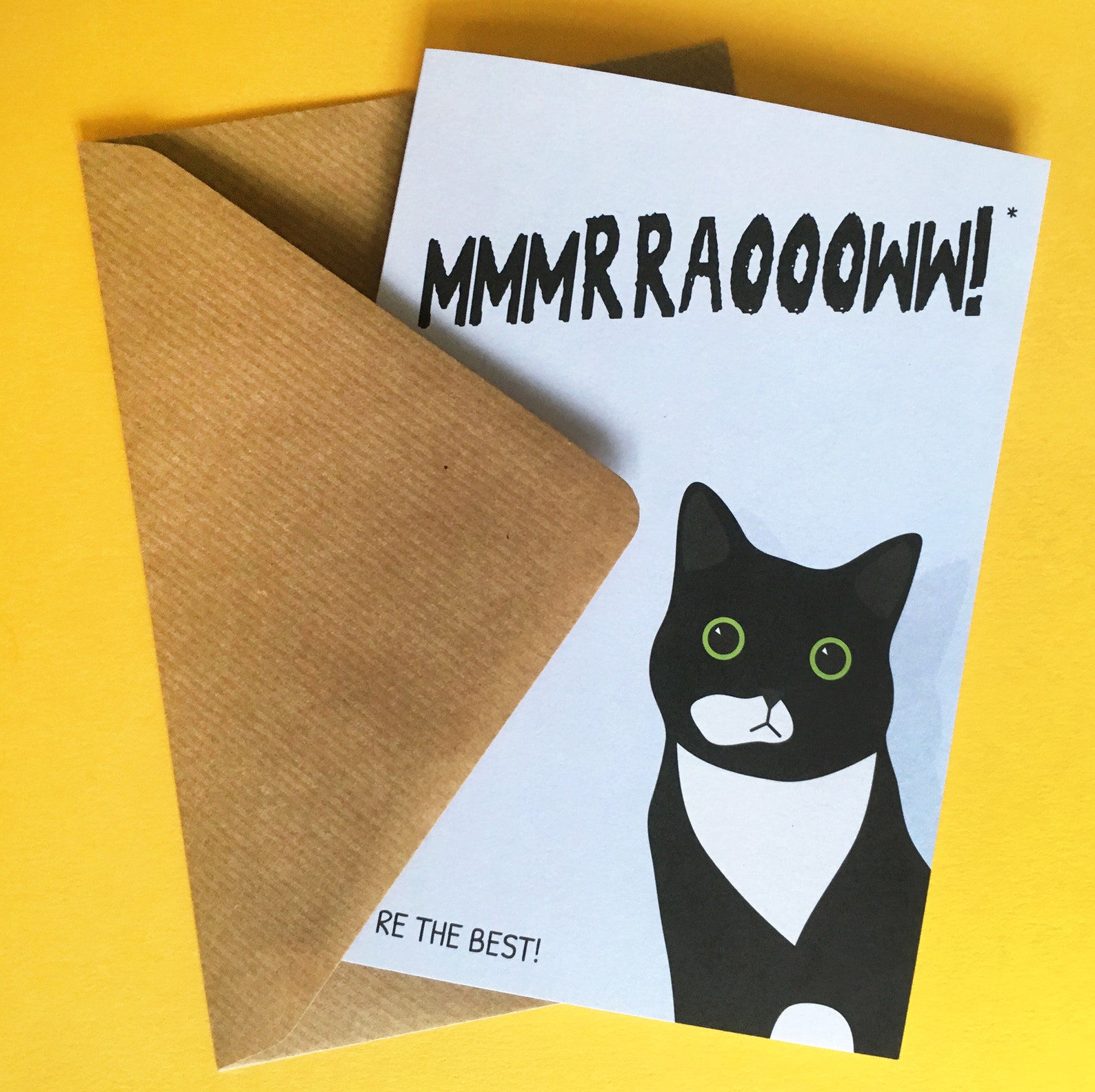 Youre the Best / Cute Shouty Cat / Greetings Card - Etsy