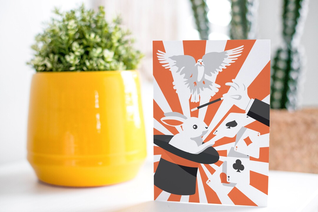 The Magic Show / Greetings Card / Notecard / Digital Illustration - Etsy