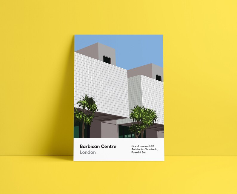 Barbican Centre A4 Poster Print / Modernist/brutalist London - Etsy