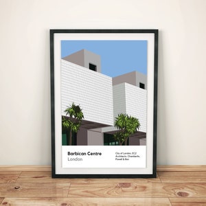Barbican Centre A4 Poster Print / Modernist/brutalist London ...