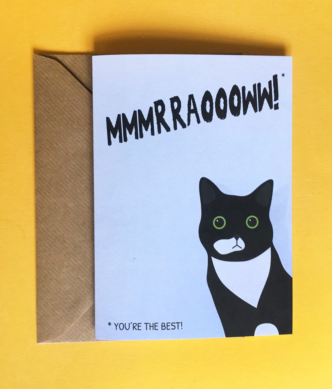 Youre the Best / Cute Shouty Cat / Greetings Card | Etsy