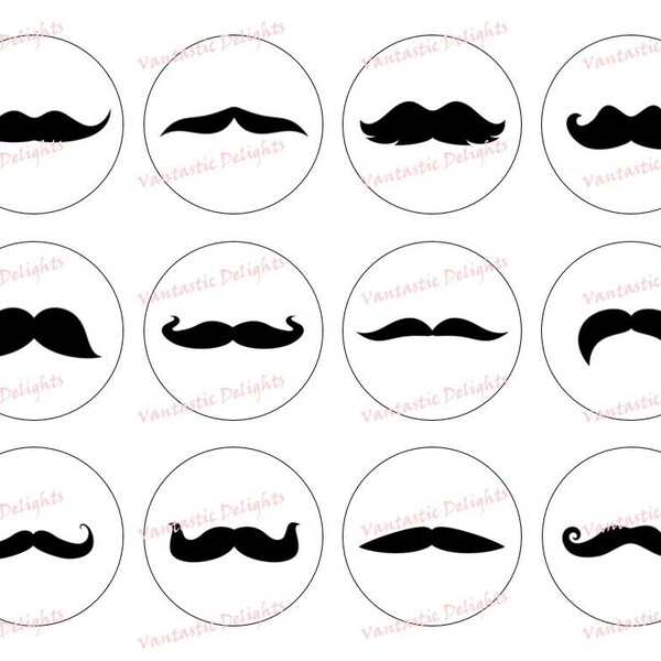 Mustache Cupcake Topper - Etsy