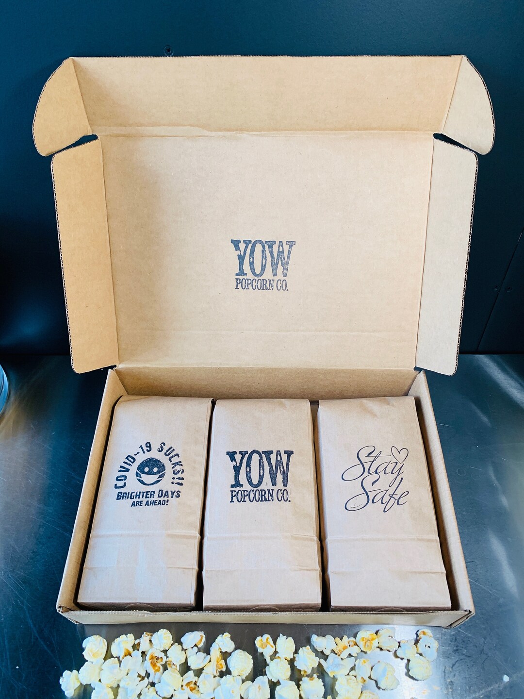 Gourmet Popcorn 3-pack Stay Safe / Care / Thinking of You - Etsy
