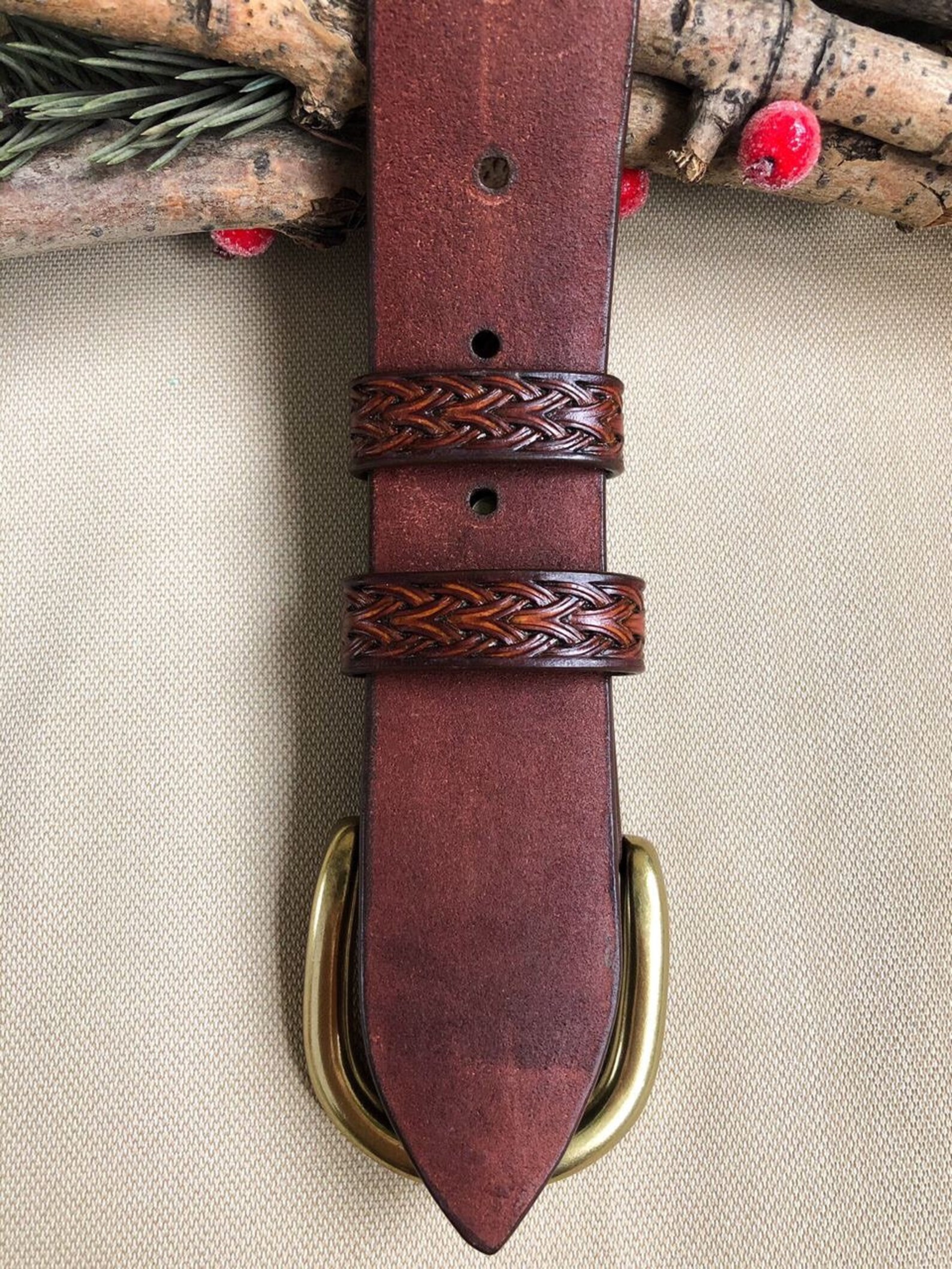 Hand tooled leather belt Sunburst leather belt men Embossed | Etsy