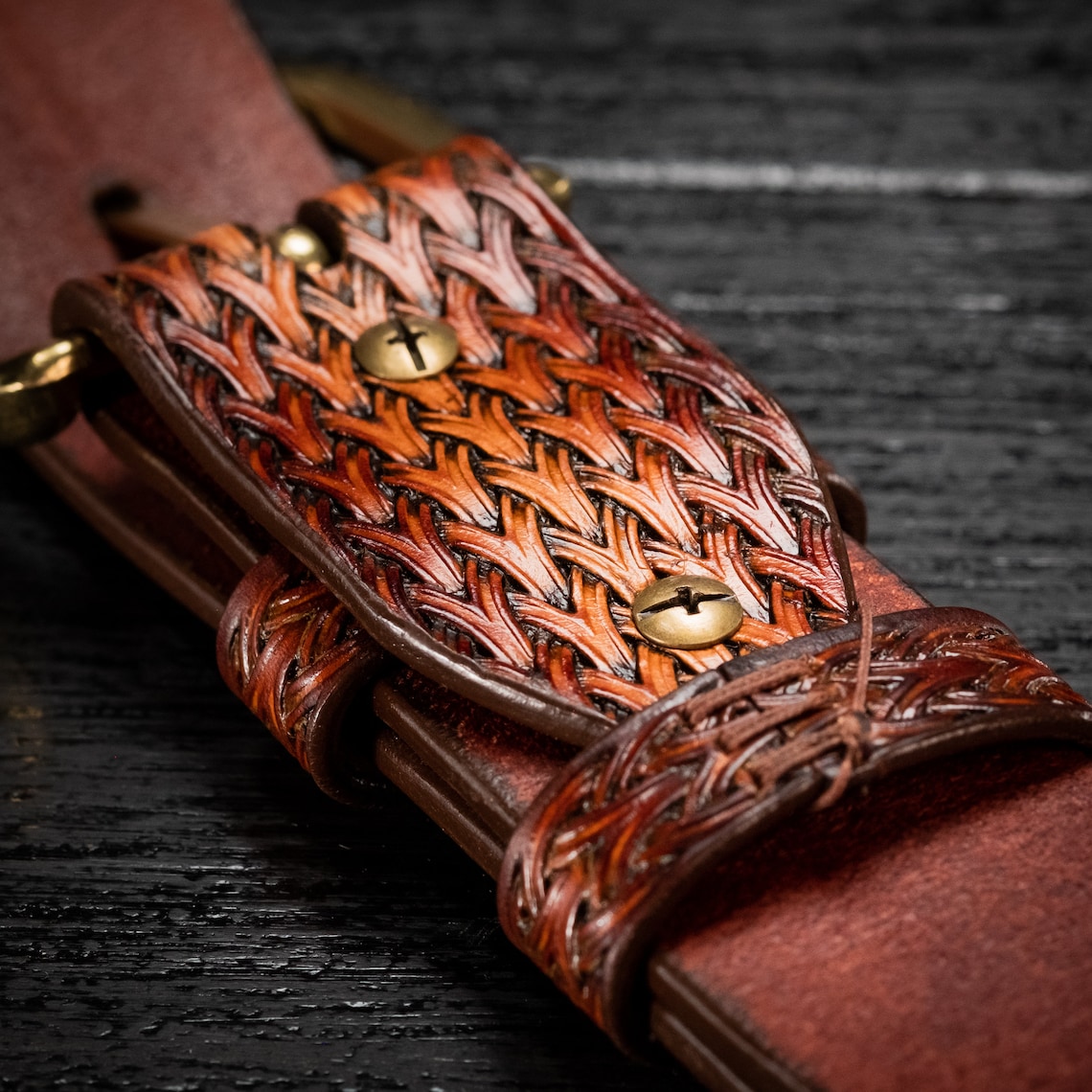 Hand Tooled Leather Belt Sunburst Leather Belt Men Embossed - Etsy