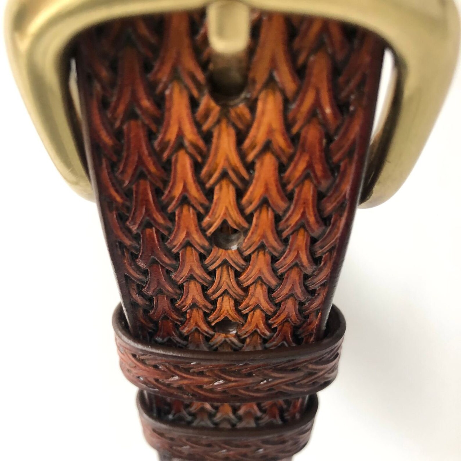 Hand tooled leather belt Sunburst leather belt men Embossed | Etsy