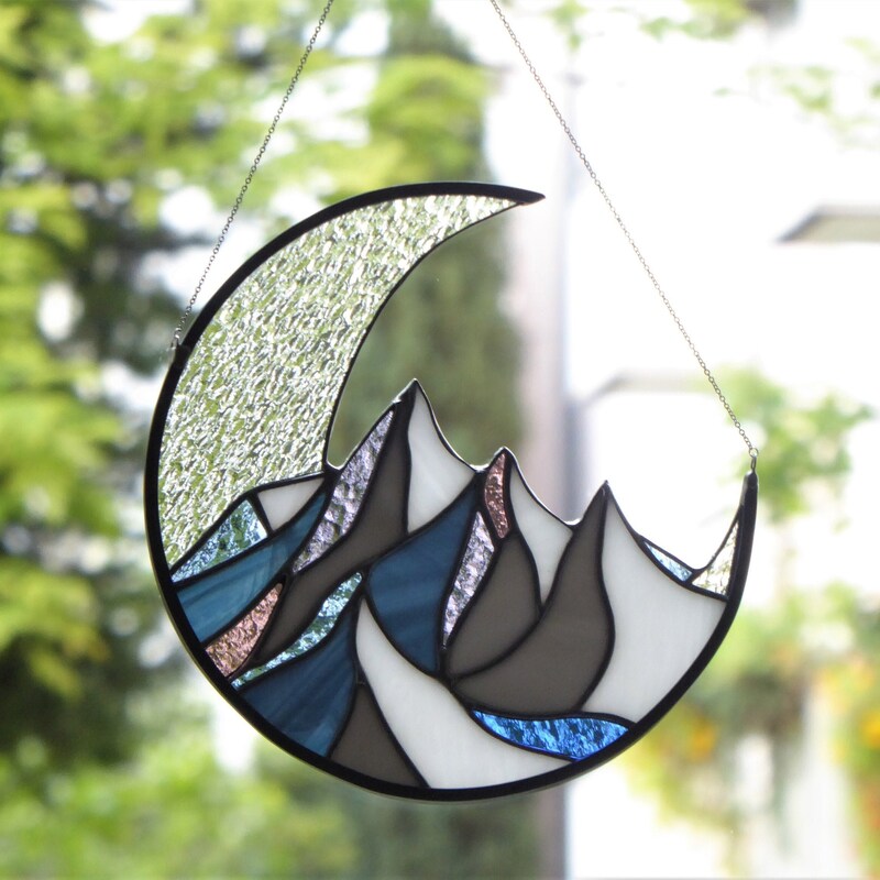 Stained Glass Moon - Etsy